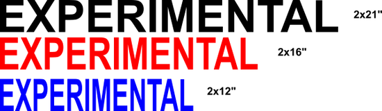 2" Experimental Vinyl Decal – Mountain Ride Aviation